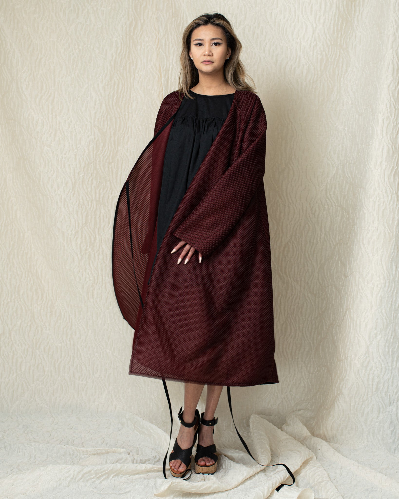 Signature Wrap Coat in Oxblood Red – Eddie Mira